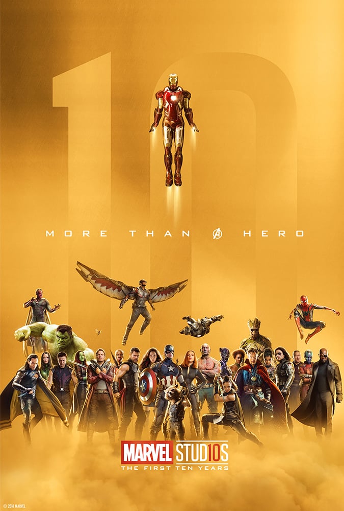 Marvel Studios Celebrating 10th Anniversary Posters | POPSUGAR ...
