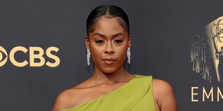 See Moses Ingram's Chain Ponytail Hairstyle at 2021 Emmys | POPSUGAR Beauty