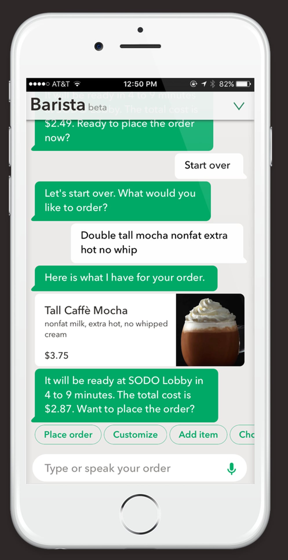 Starbucks Voice Ordering | PS Food