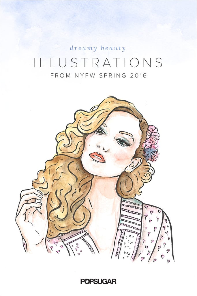 Fashion Week Beauty Illustrations Spring 2016 | POPSUGAR Beauty