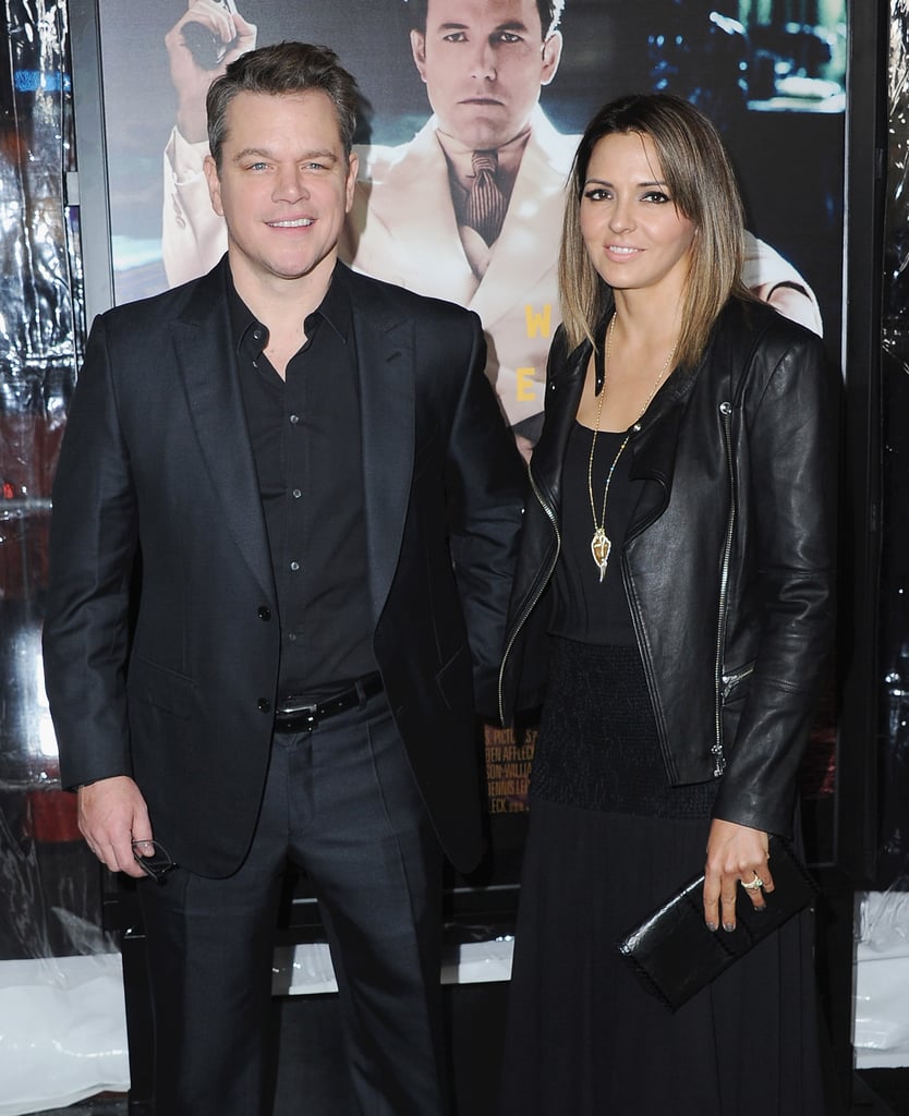 Matt Damon And Wife At Live By Night Premiere January 2017 Popsugar Celebrity Photo 5
