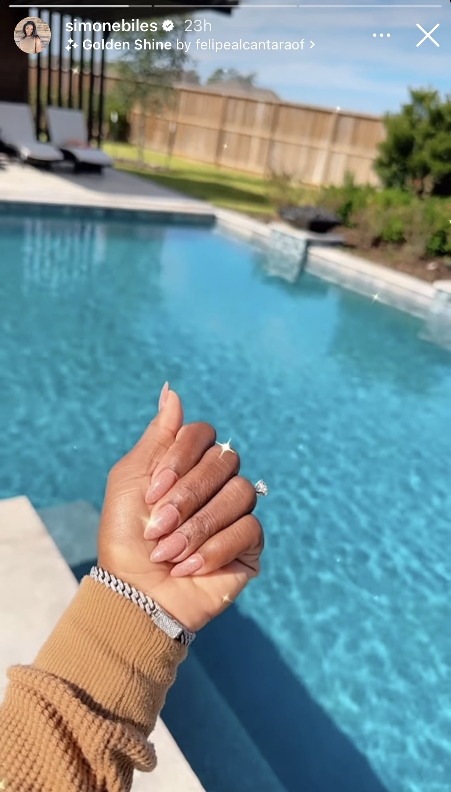 Simone Biles's Supermodel Nails Complement Her Ring | PS Beauty