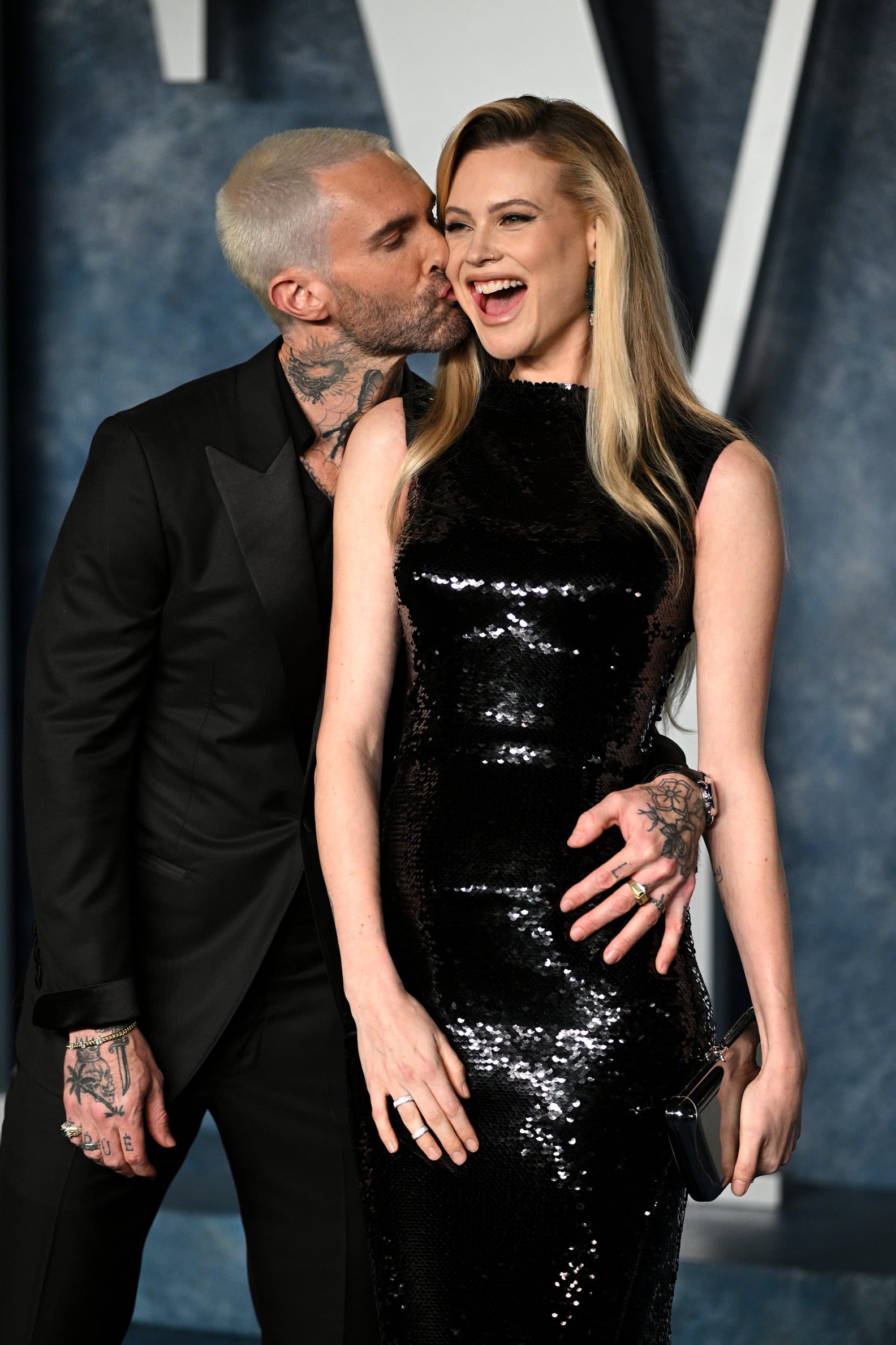 Adam Levine and Behati Prinsloo at Vanity Fair Oscars Party | PS Celebrity