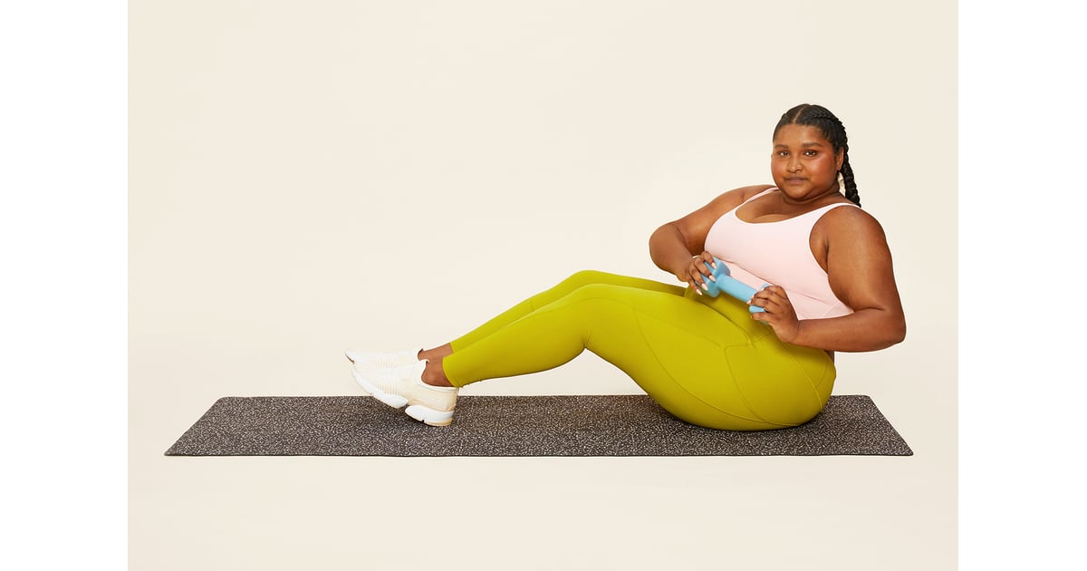 Seated Russian Twist | Basic Dumbbell Workout | POPSUGAR Fitness Photo 11