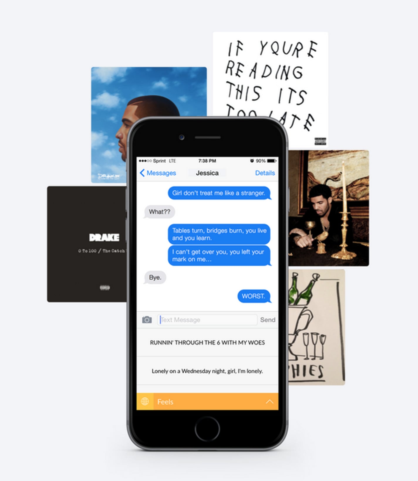 Drizzy App Texts in All Drake Lyrics | PS Tech