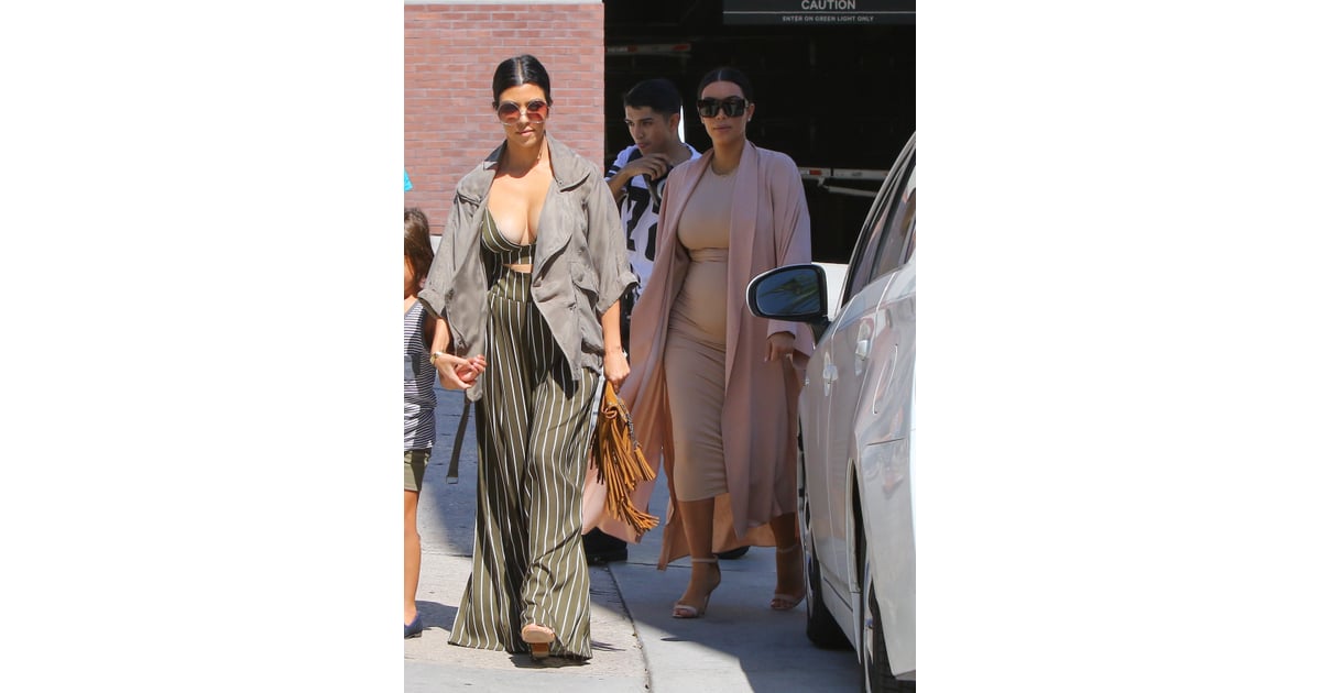 Kourtneys Crop Top Showed Off Lots Of Cleavage The Kardashians