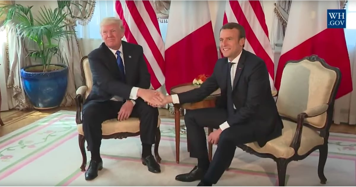 Trump Emmanuel Macron Handshake | POPSUGAR News