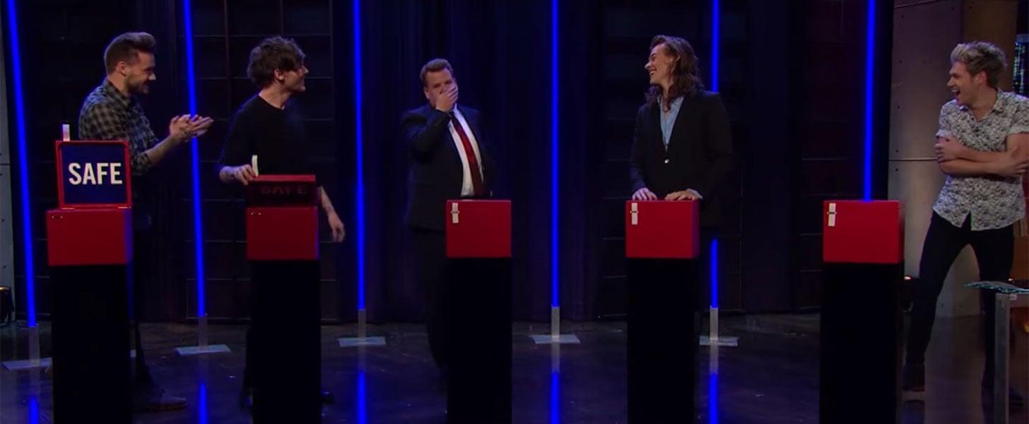 One Direction Plays Tattoo Roulette on James Corden | POPSUGAR Celebrity