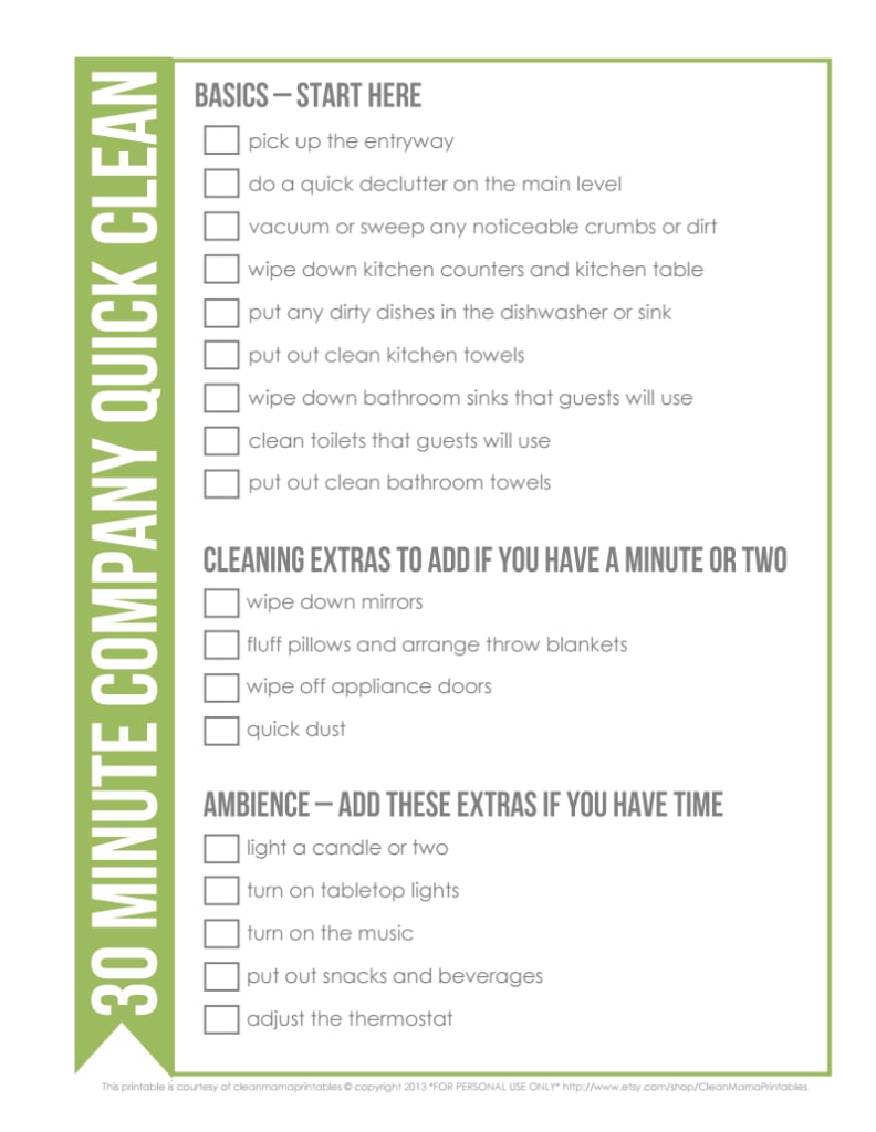 Free Cleaning Printables | POPSUGAR Smart Living