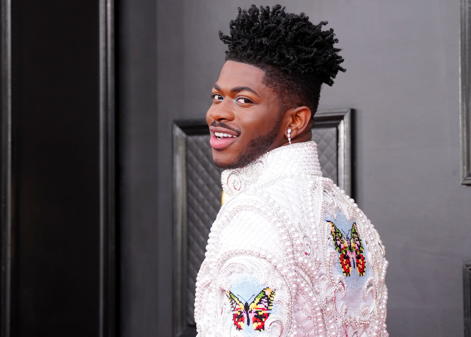 Lil Nas X's Balmain Butterfly Suit at the Grammys 2022 | PS Fashion