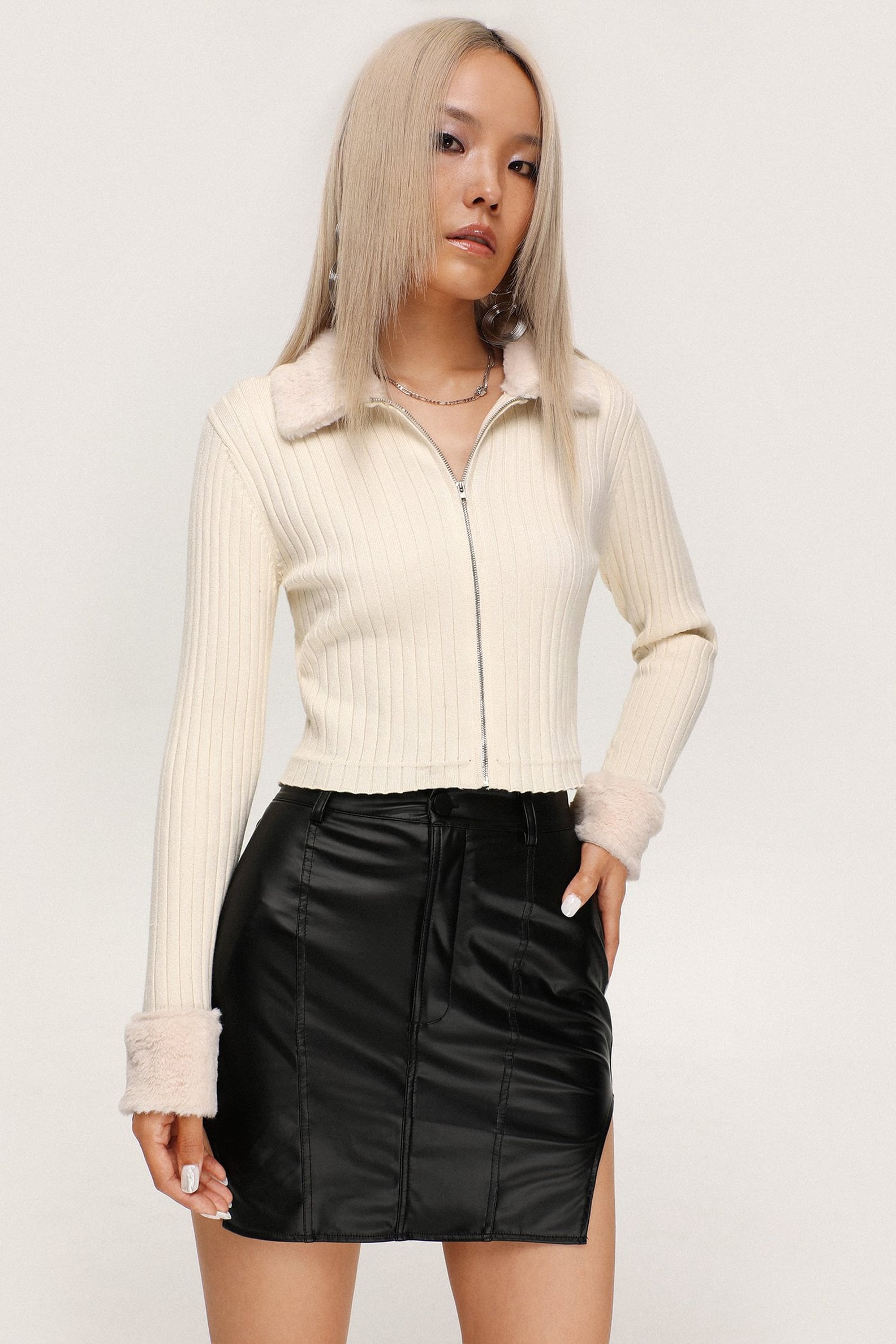 The Faux Fur Trimmed Top Is a Major 2021 Trend | PS Fashion