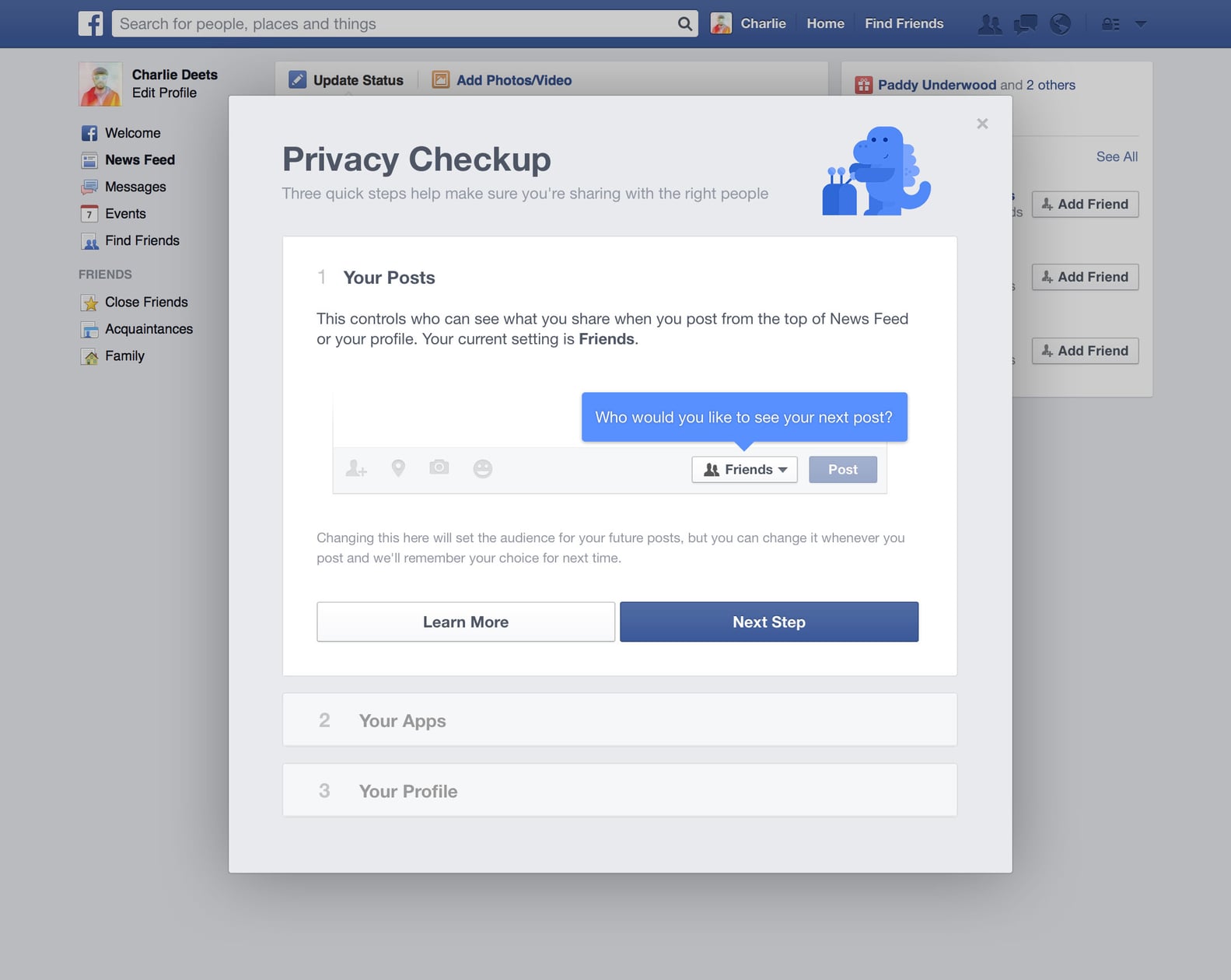 Facebook Privacy Checkup | PS Tech