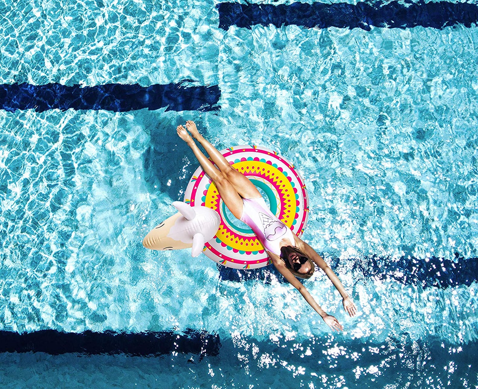 Your Summer Needs This Colorful Party Llama Pool Float | PS Smart Living
