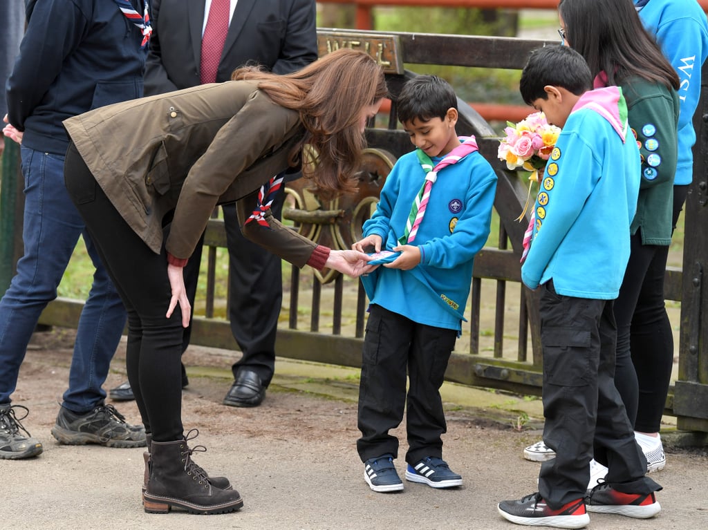 Kate Middleton Visits With Scouts March 2019 | POPSUGAR Celebrity