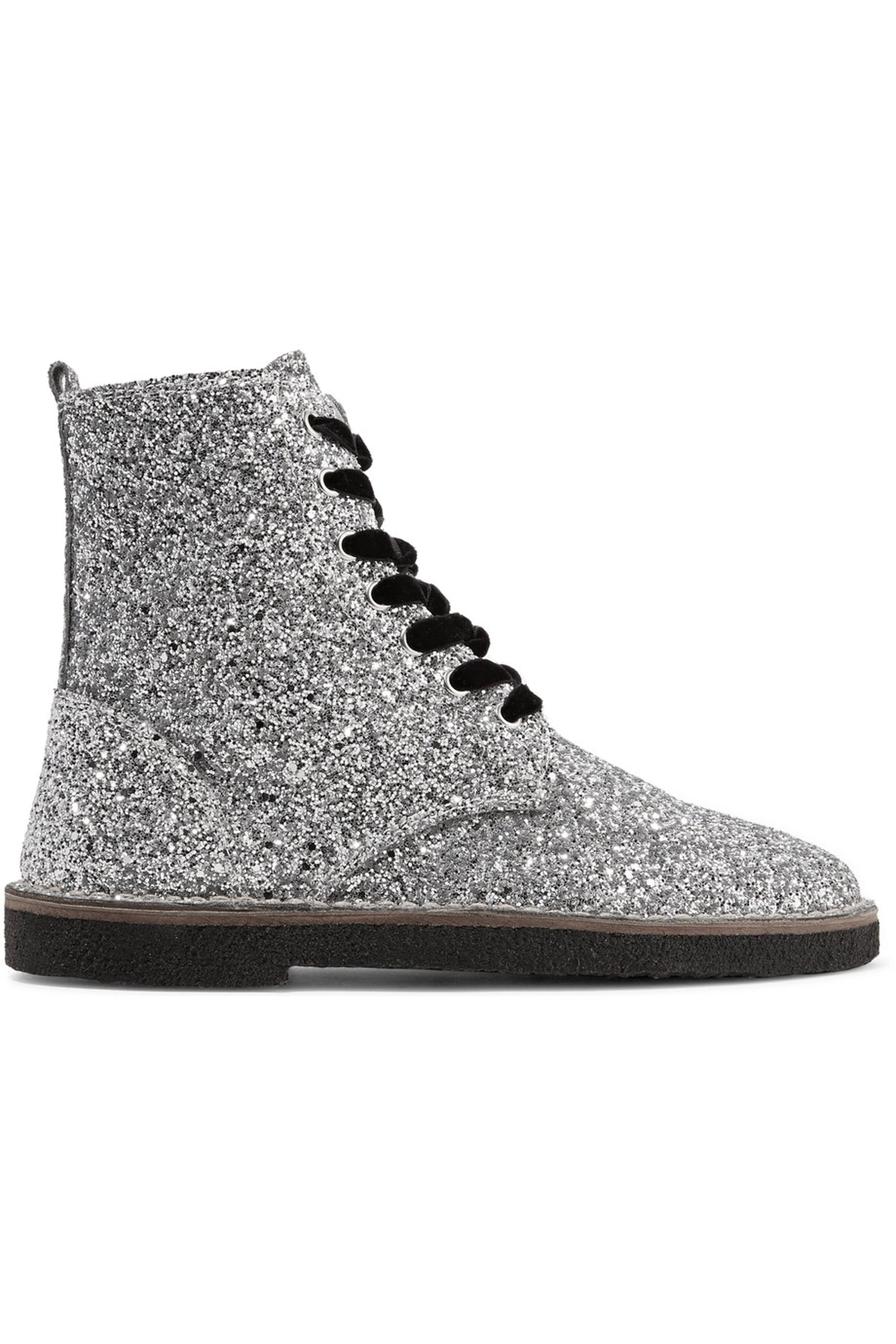 Taylor Swift's Silver Combat Boots | PS Fashion