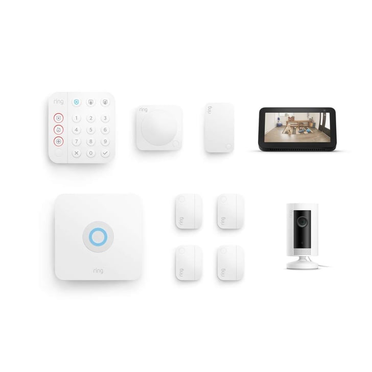 Ring Alarm 8-Piece Kit (2nd Gen) With Ring Indoor Camera and Echo Show ...