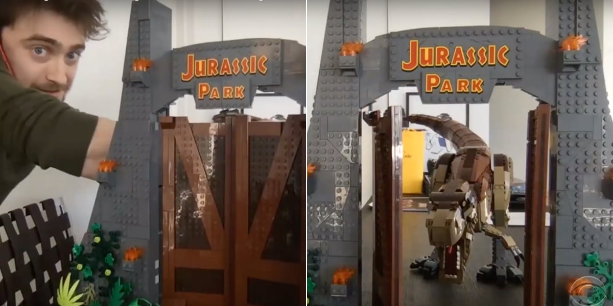 Daniel Radcliffe Doing Jurassic Park Lego Set in Isolation | PS Celebrity