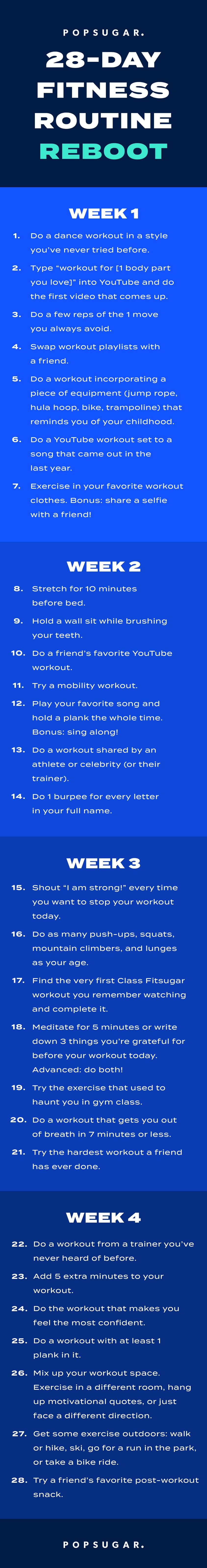 POPSUGAR 28-Day Fitness Routine Reboot | PS Fitness