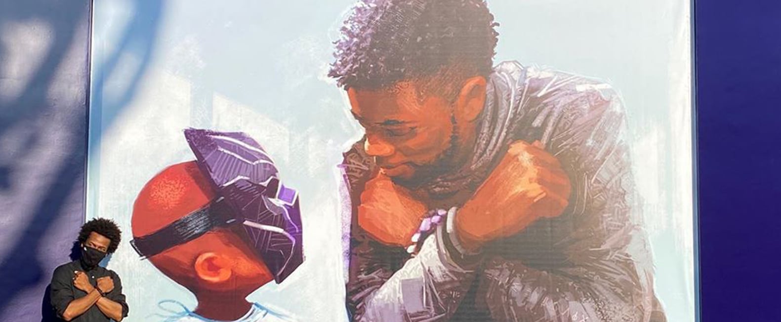 Black Panther Mural With Chadwick Boseman at Disneyland | POPSUGAR Family