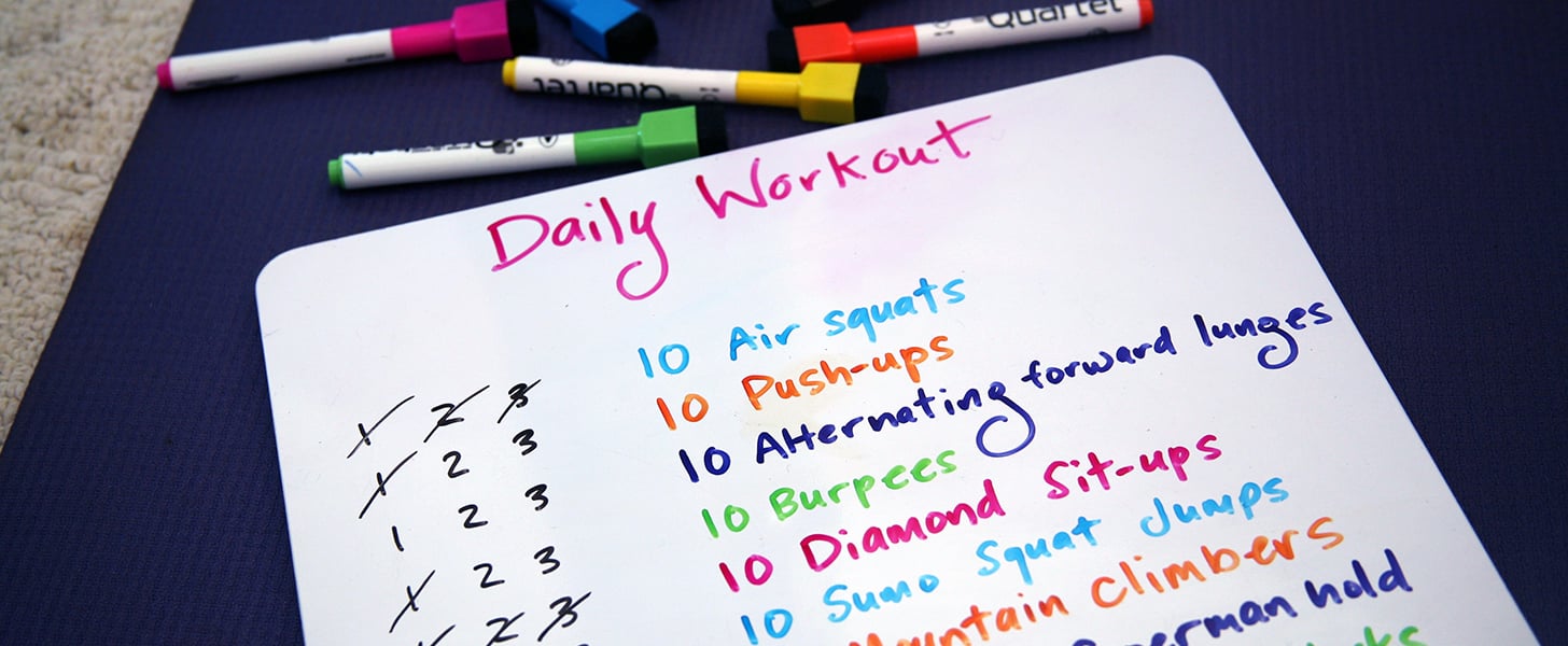 DIY Exercise Whiteboard Idea | PS Fitness