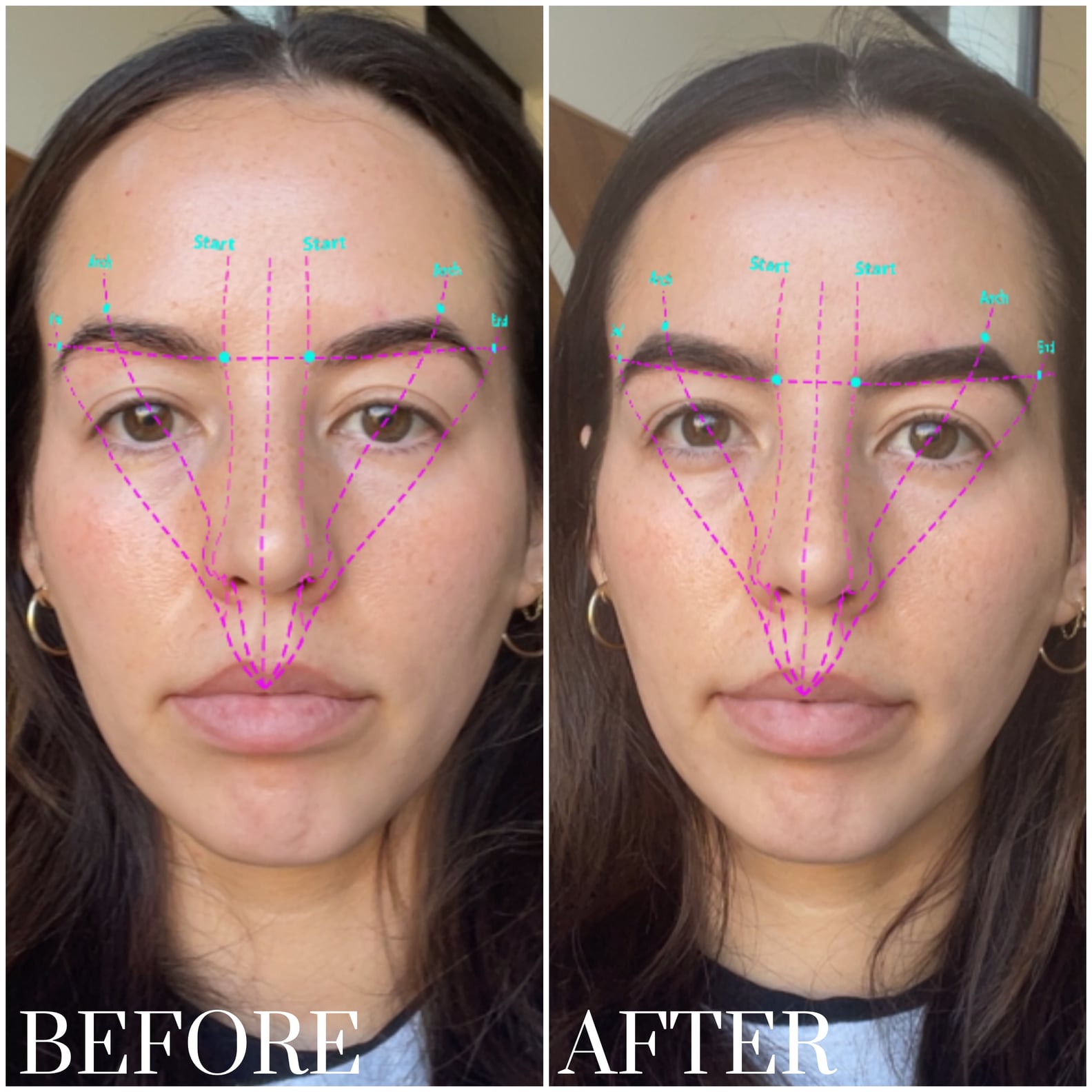 I Tried TikTok's Brow-Mapping Filter Hack: See the Photos | PS Beauty