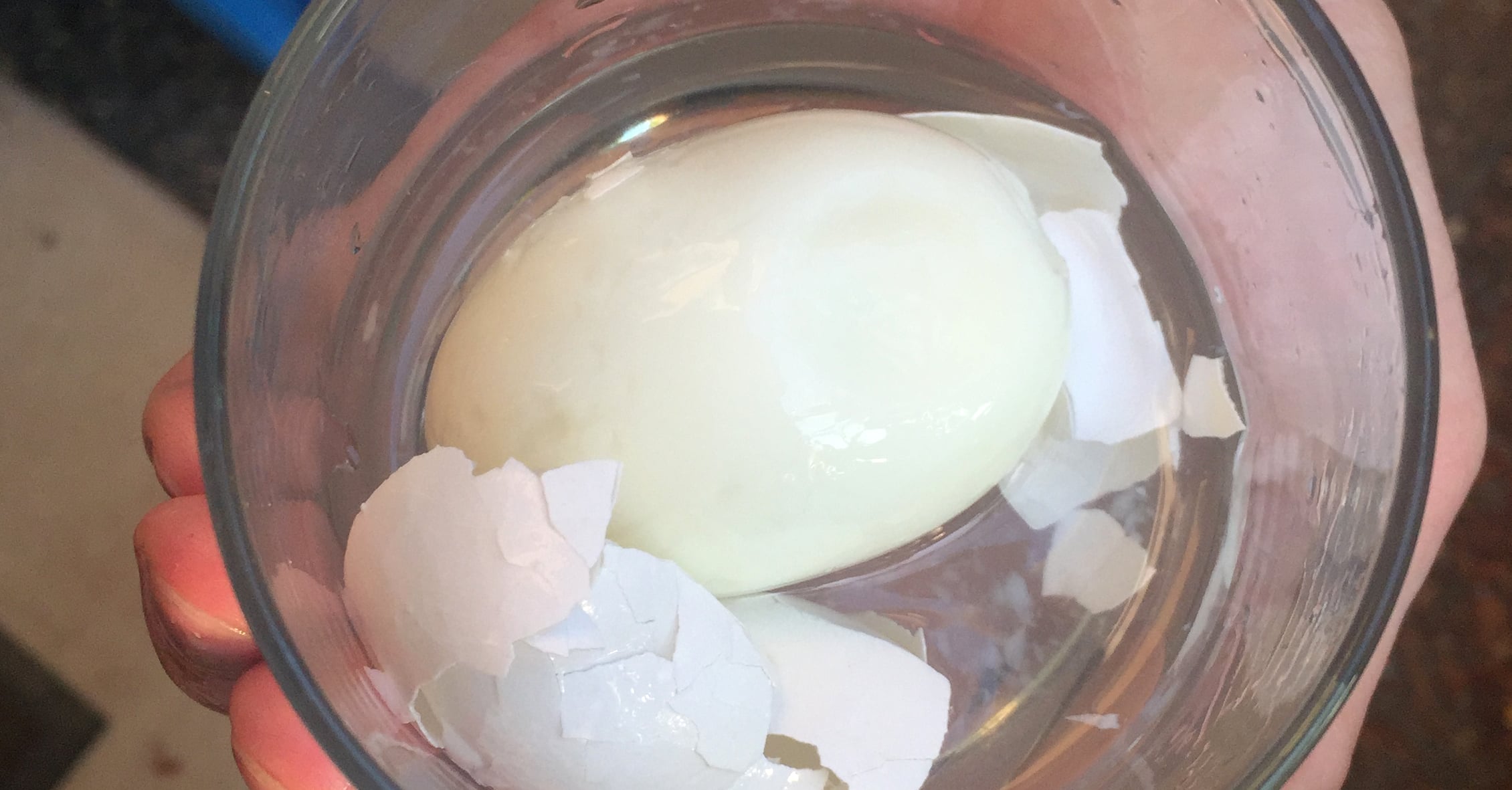 hard boiled egg shell removal hack