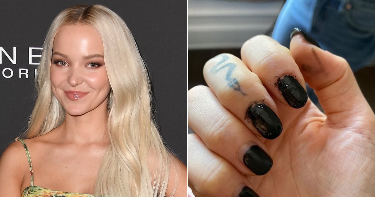 Dove Cameron's DIY Black Manicure | POPSUGAR Beauty