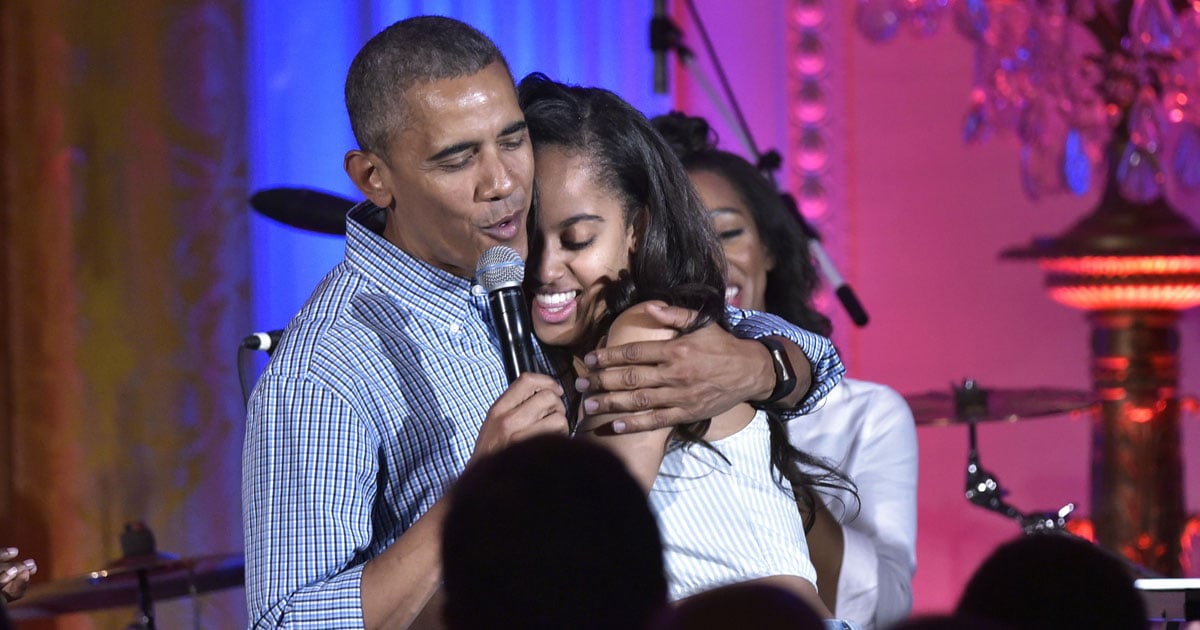 Barack Obama Cute Moments With Sasha and Malia | POPSUGAR Celebrity