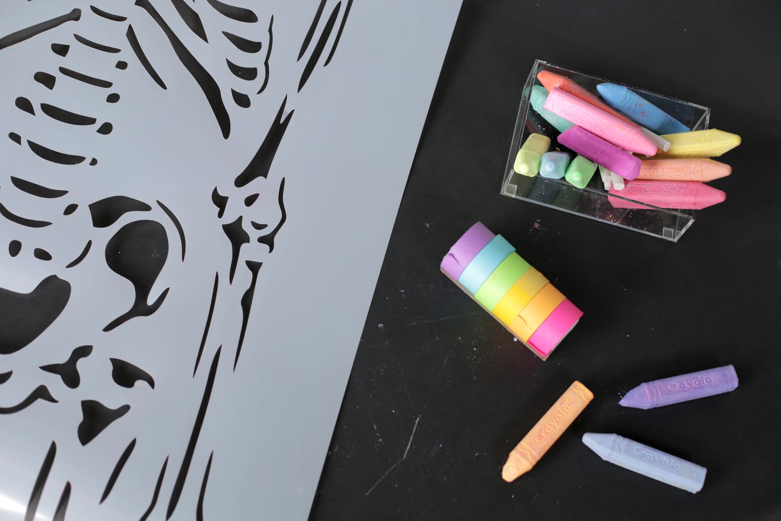 DIY Chalk Skeleton Backdrop | POPSUGAR Smart Living