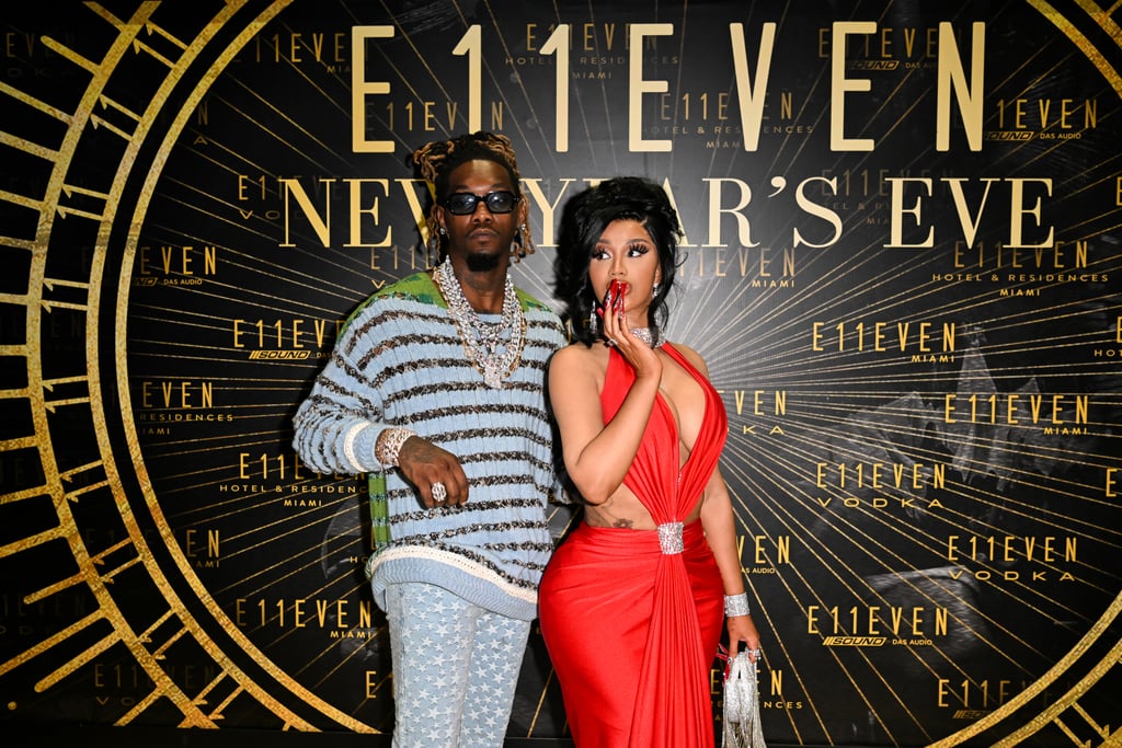 Cardi B's Cutout Red Valdrin Sahiti Dress For New Year's Eve | POPSUGAR ...