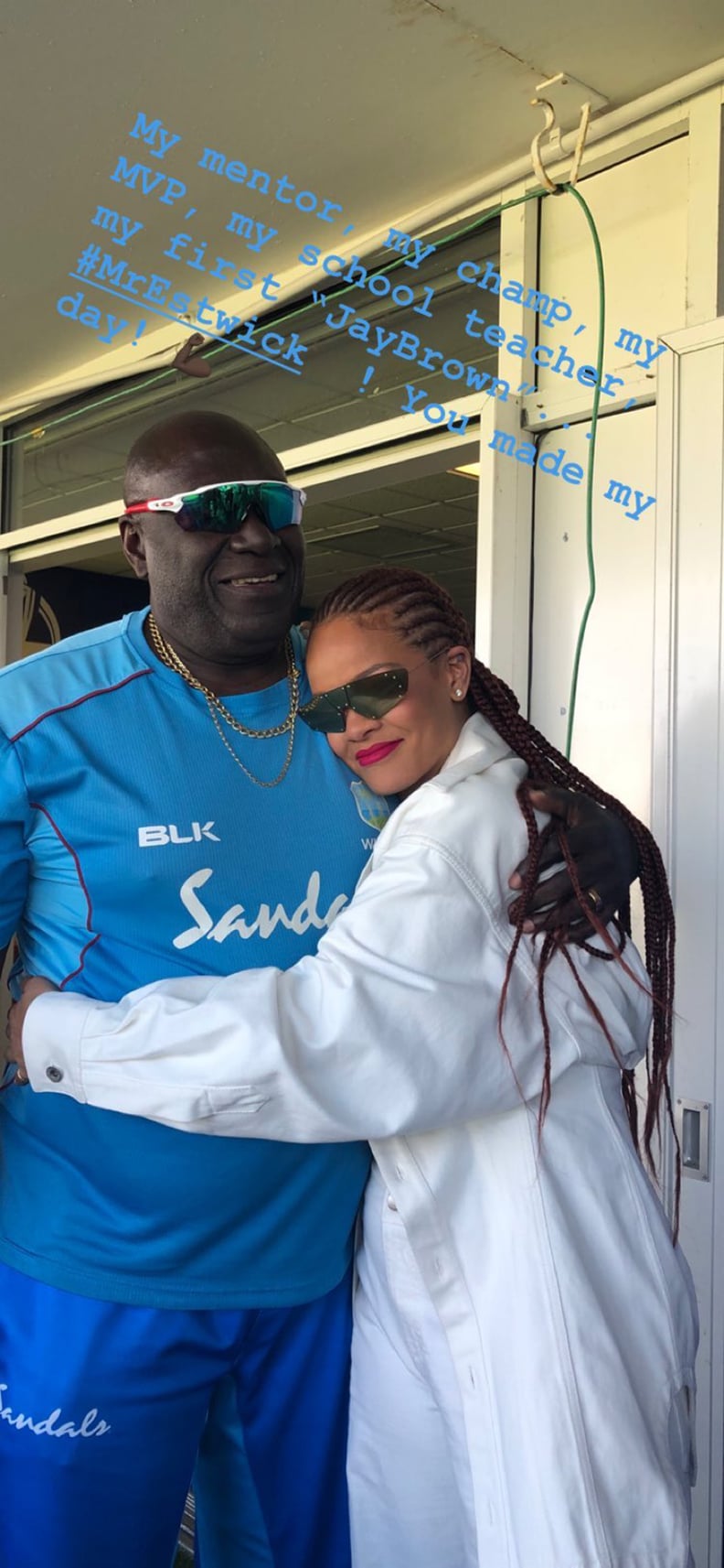 Rihanna Reunites With PE Teacher Roddy Estwick Video | PS Celebrity