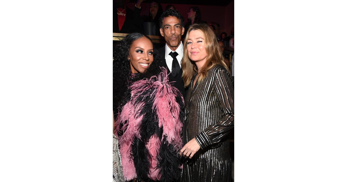 June Ambrose, Chris Ivery, and Ellen Pompeo at Diddy's 50th Birthday ...