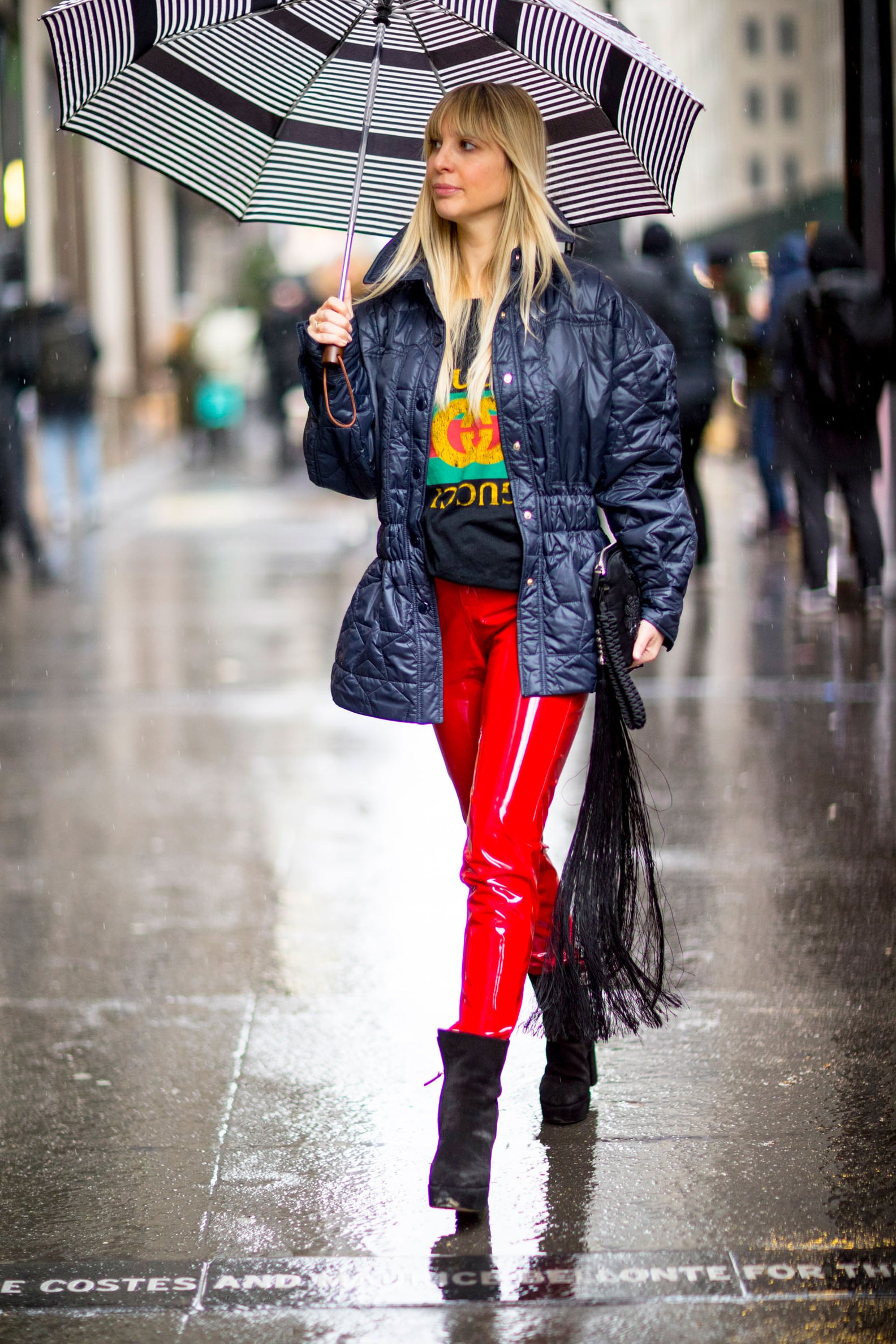 Red Street Style Trend at Fashion Week Fall 2017 | POPSUGAR Fashion