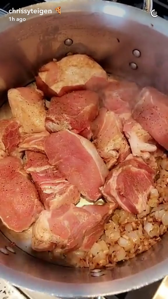 Chrissy Teigen Cooking on Her Birthday 2016 | POPSUGAR Food