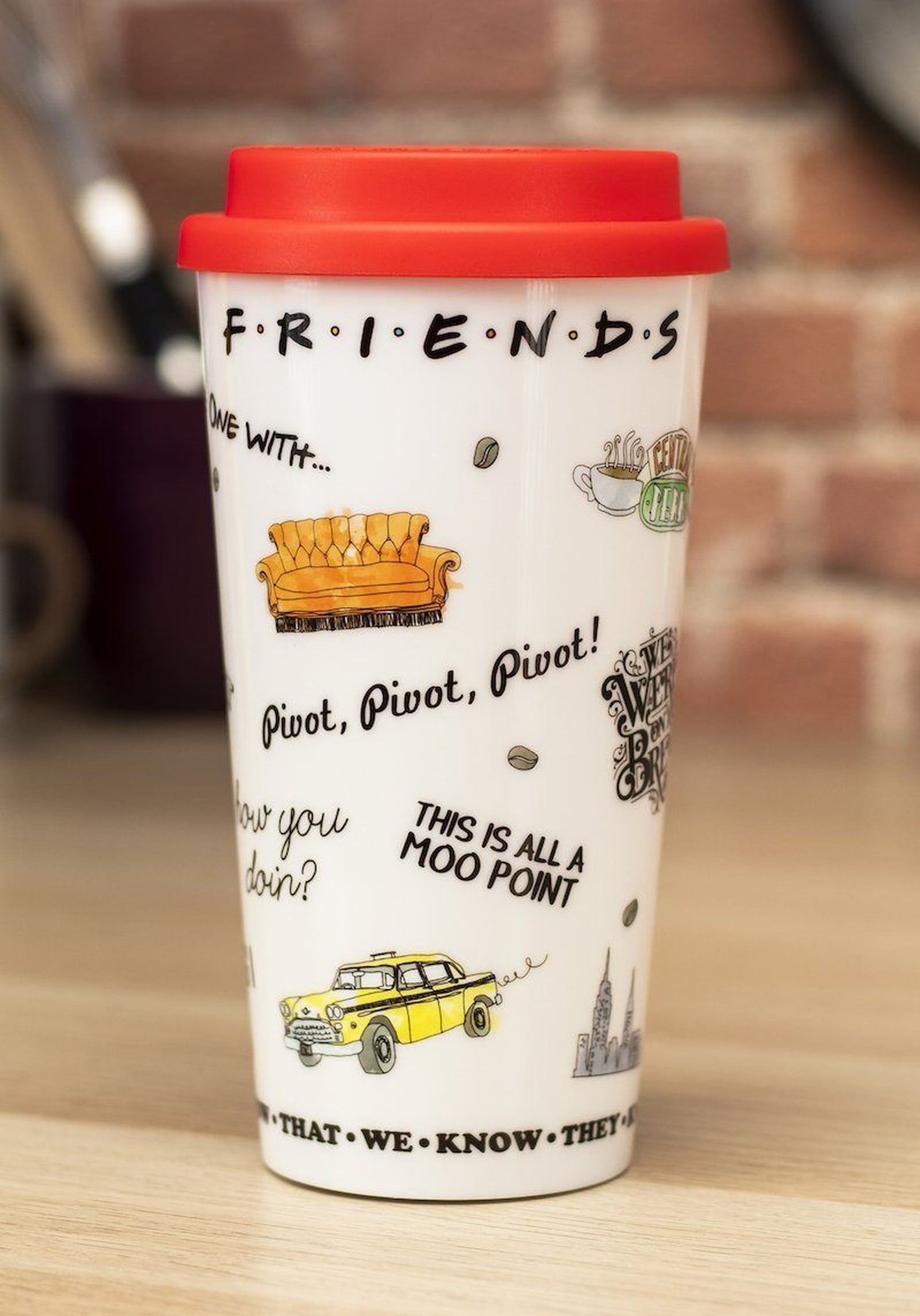 This Friends Travel Coffee Mug Features Iconic Show Quotes | PS Food