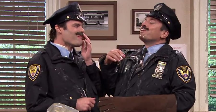 Bill Hader and Jimmy Fallon Police Skit on The Tonight Show | POPSUGAR ...