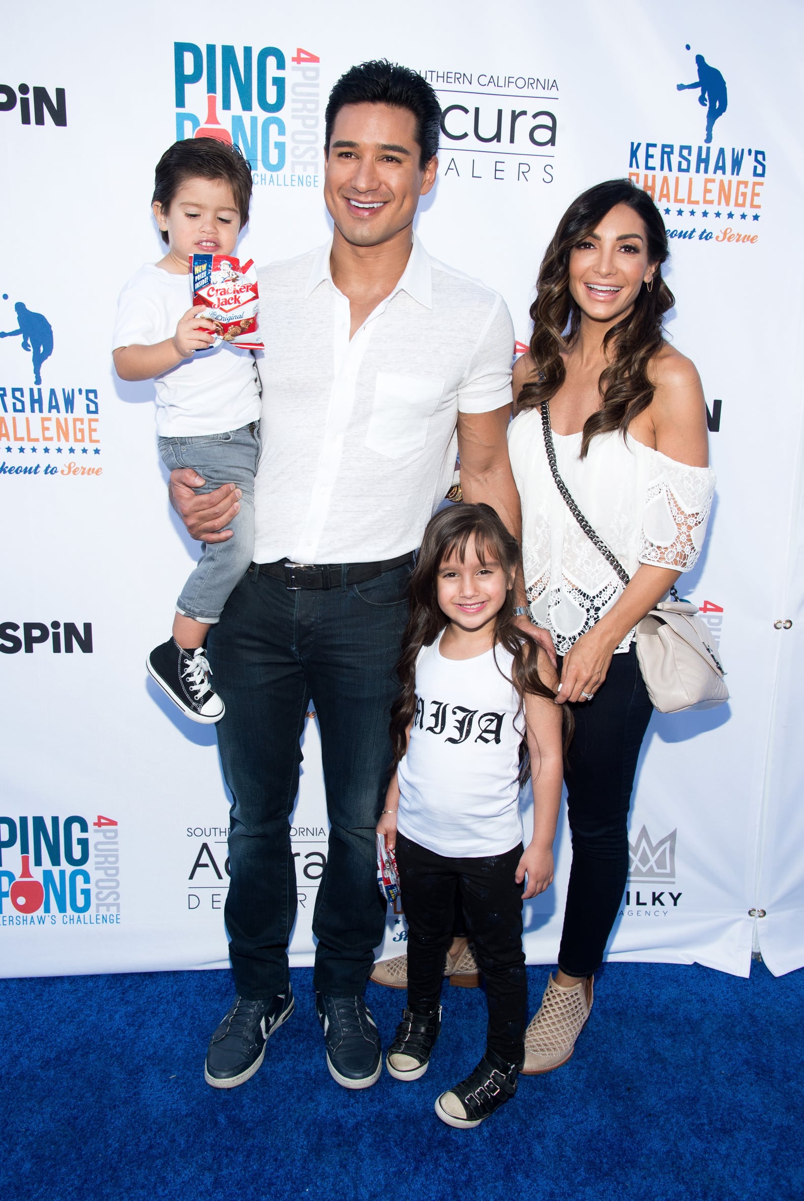 Mario Lopez and Family at Celebrity Ping-Pong Event 2016 | PS Celebrity