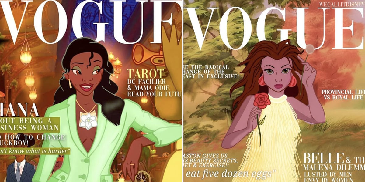 This Artist Gave Disney Princesses Their Own Vogue Covers | POPSUGAR ...