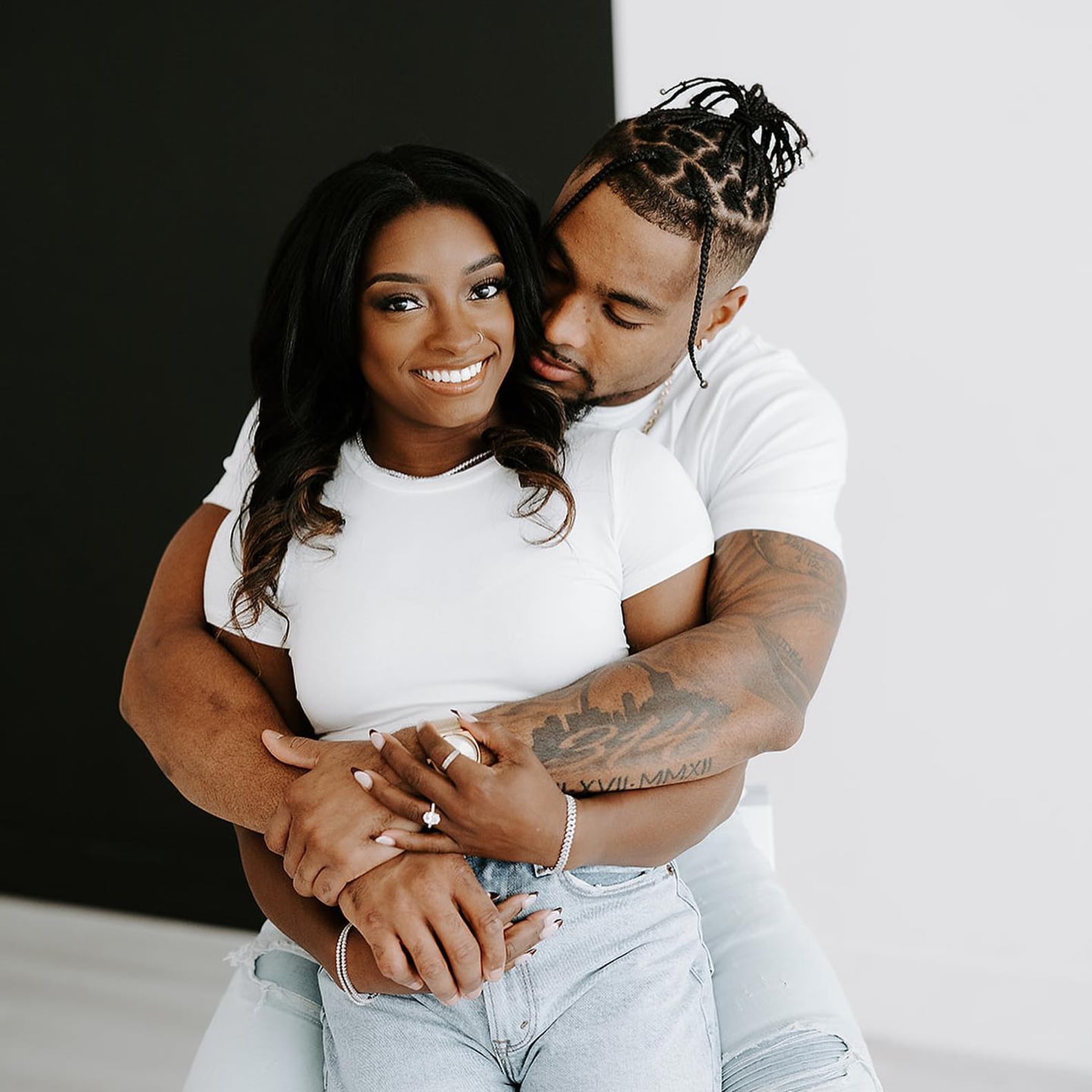 Simone Biles and Jonathan Owens's Engagement Shoot Outfits | PS UK Fashion