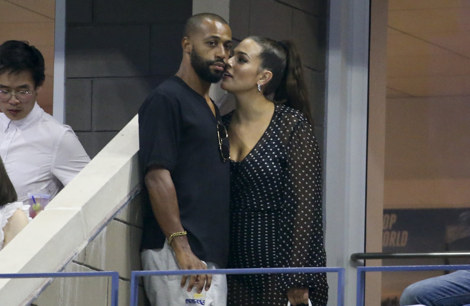 Ashley Graham and Justin Ervin at the 2018 US Open | POPSUGAR Celebrity