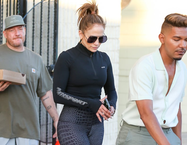 J Lo Carries Her Monogrammed Dior Book Tote to the Gym | PS UK Fashion