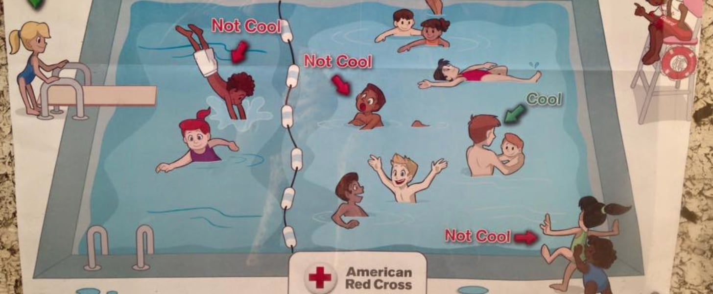 Red Cross Removes Racist Safety Poster From Public Pools | PS Family