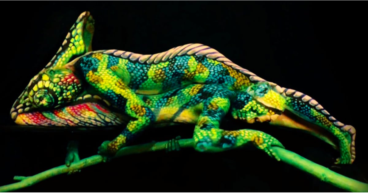 Chameleon Body Paint Video | POPSUGAR Tech