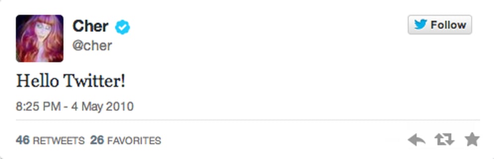 Celebrities' First Tweets | PS Celebrity