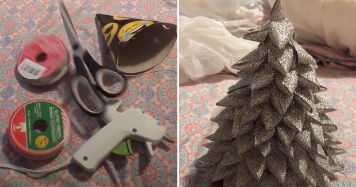 Mini Christmas Tree DIY Using a Party Hat | PS Home