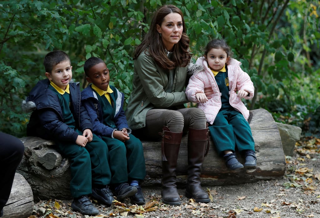 Kate Middleton With Kids at Sayers Croft Forest School 2018 | POPSUGAR Celebrity