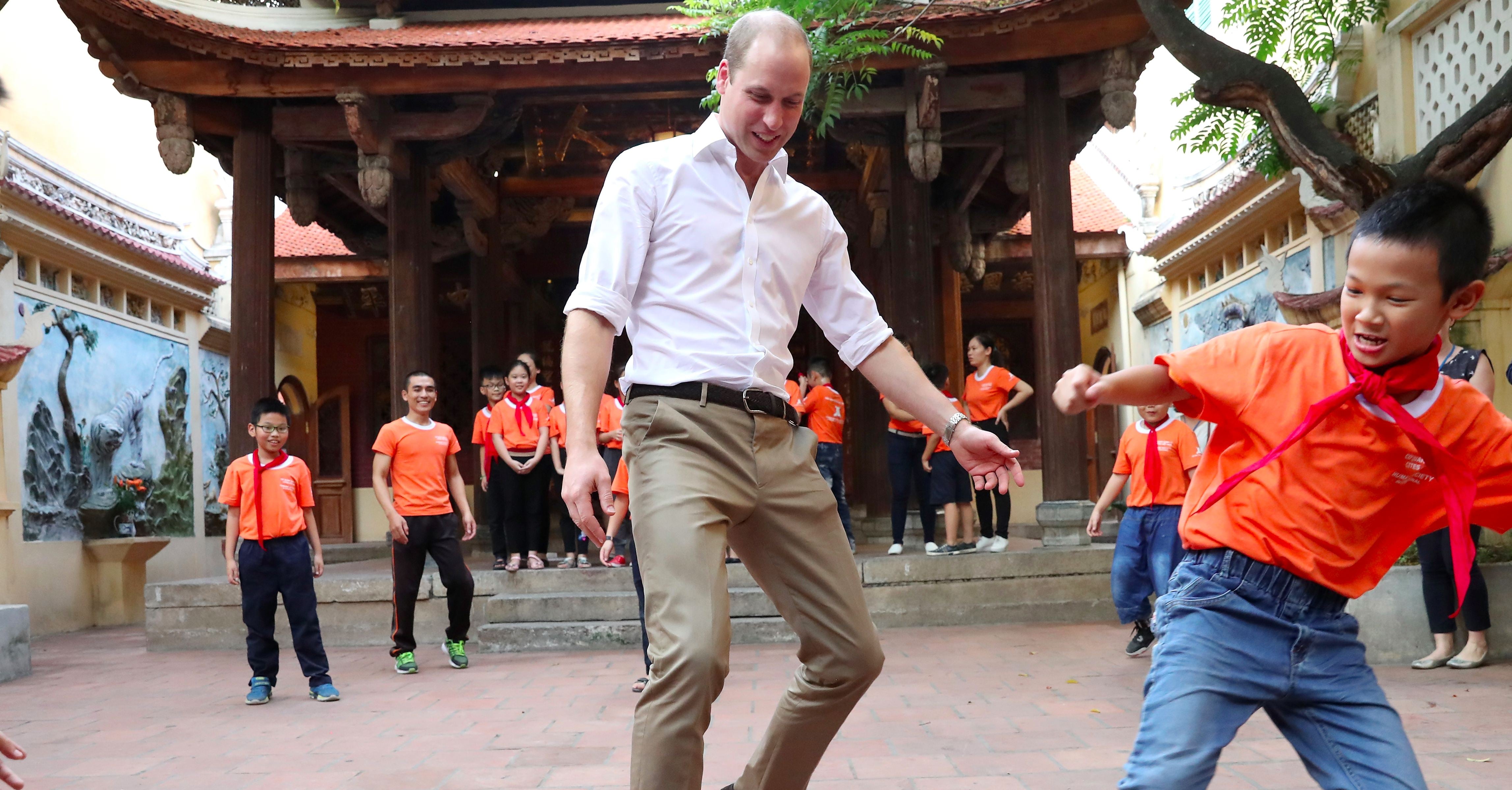 Prince William Playing Soccer With Kids in Vietnam 2016 | PS Celebrity