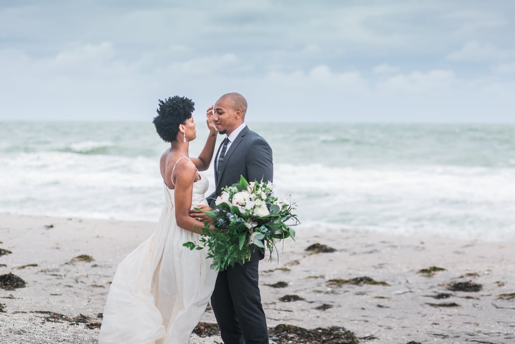 First Look Wedding Photo Shoot On The Beach Popsugar Love And Sex Photo 22