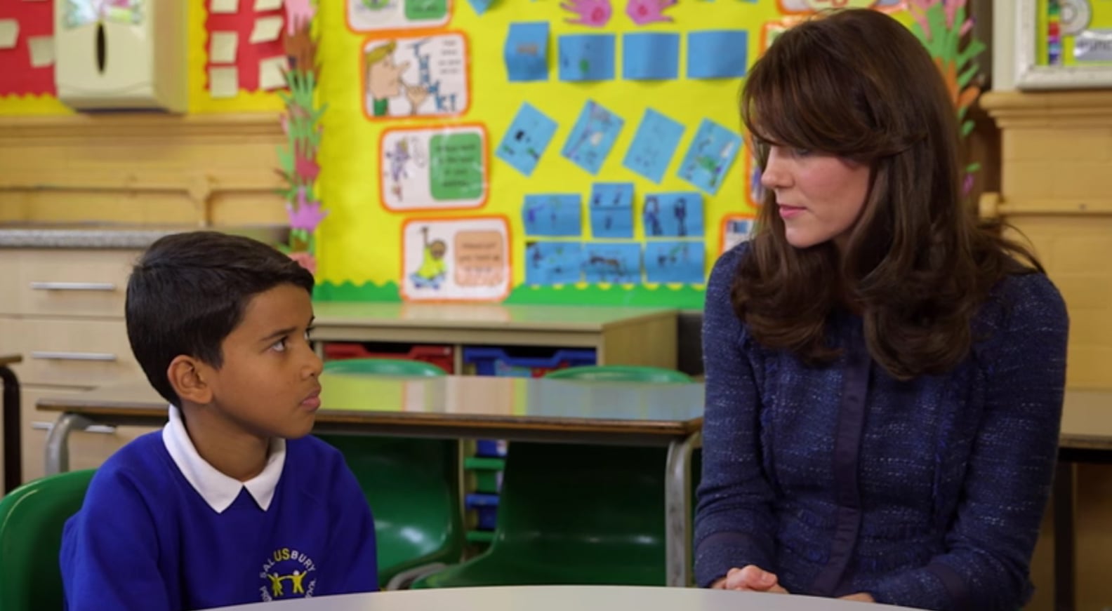 Kate Middleton's Blue Suit in Place2Be Video | PS Fashion