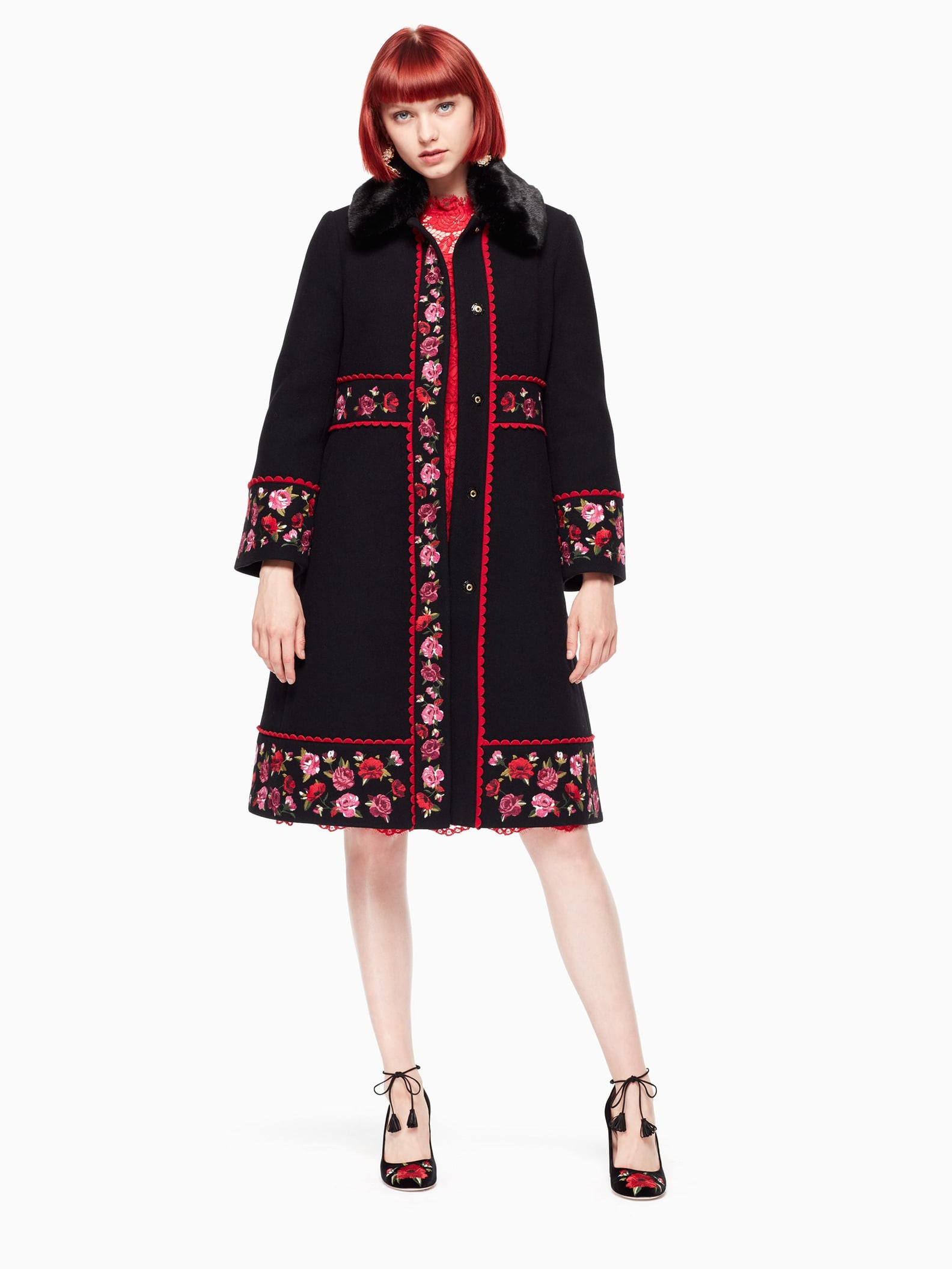 Hillary Clinton Wearing Embroidered Floral Coat | PS Fashion